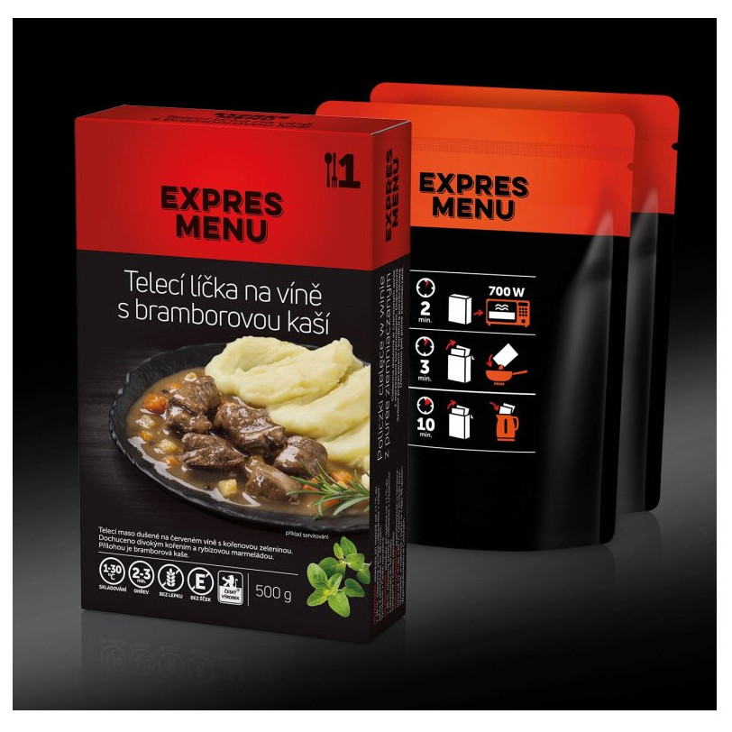 Готова храна Expres menu KM Телешки бузи с пюре | 4camping.bg
