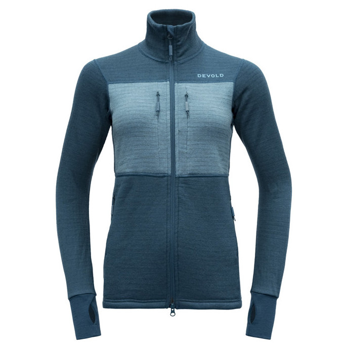 Дамски функционален суитшърт Devold Egga Grid Merino Jkt | 4camping.bg