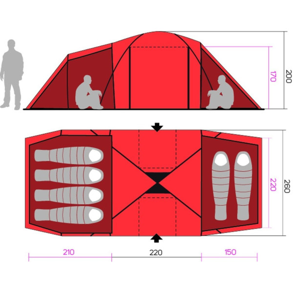 Палатка Hannah Spirit 6 | 4camping.bg