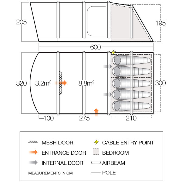 Надуваема палатка Vango Capri Air 500 XL | 4camping.bg