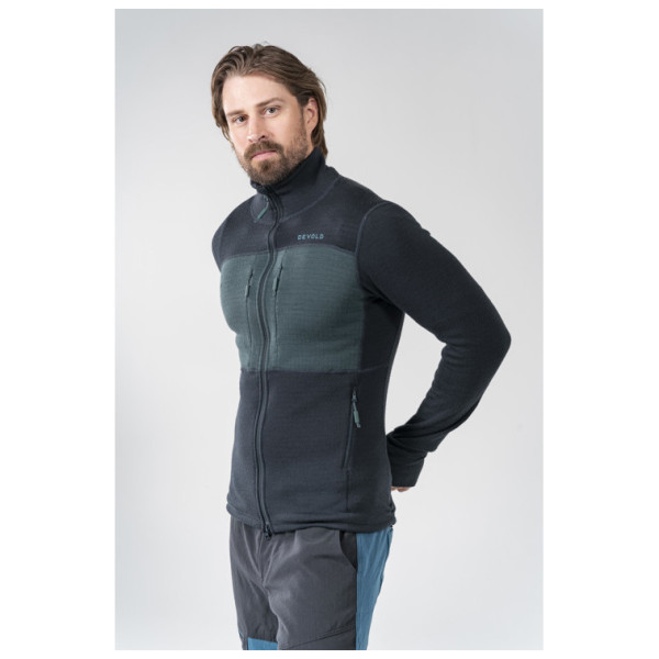 Функционален мъжки суитшърт Devold Egga Grid Merino Jkt | 4camping.bg